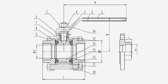Stainless Steel Socket Welded 3PC Ball Valve 1000WOG Butt Weld