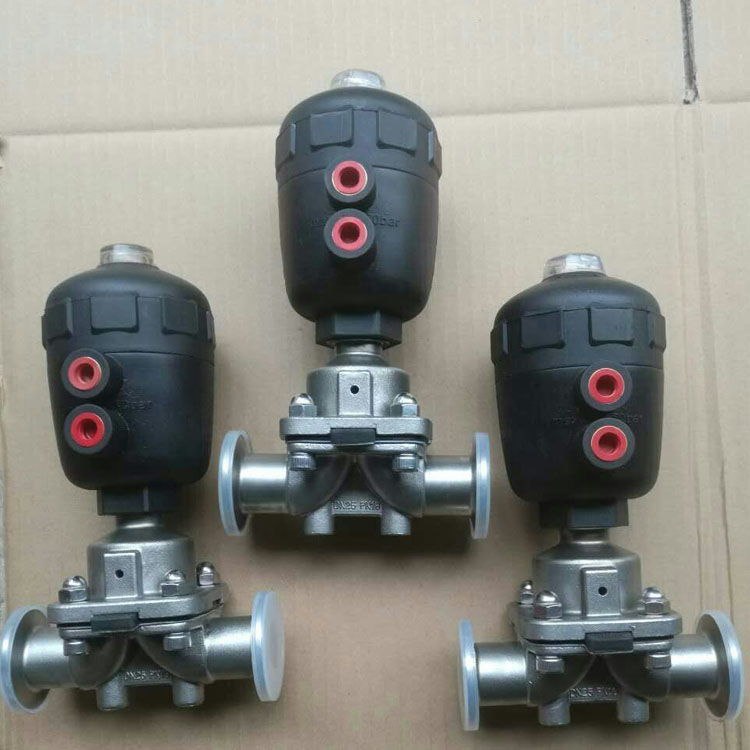 Hygienic Manual Mini Diaphragm Valve with Pnematic Actuator from China ...