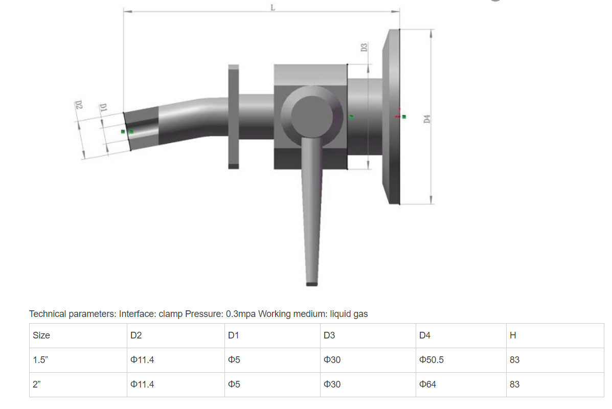 Tri Clamp Perlick Beer Sampling Valve for Wort Fermenter from China ...